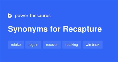 Recapture Synonyms 458 Similar Words And Phrases