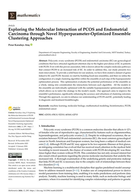 Pdf Exploring The Molecular Interaction Of Pcos And Endometrial