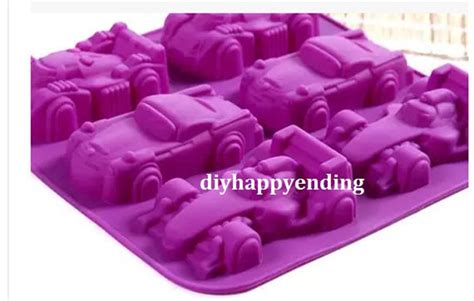 Racing Car Cake Mold Flexible Silicone Soap Mold For Chocolate Cookie