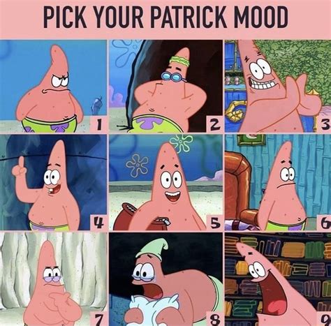 PICK YOUR PATRICK MOOD Sex IFunny PICK YOUR PATRICK MOOD Sex IFunny