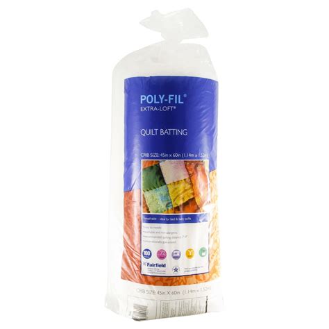 Poly Fil Poly Fil Extra Loft Quilt Batting 45 In X 60 In 45 In X 60 In