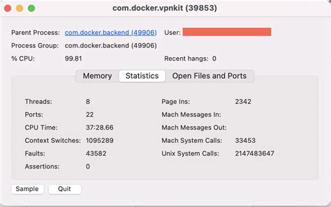 `comdockervpnkit` Hits 100 Cpu Usage Which Leads To Various Other