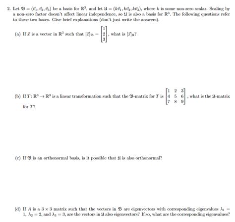Solved Let B Vec V Vec V Vec V Be A Basis Chegg Com