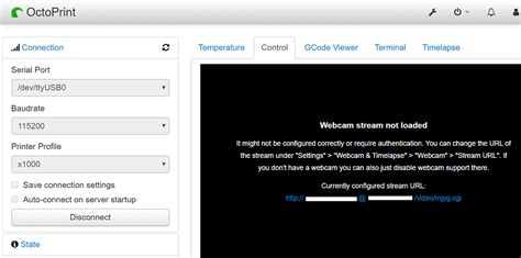 OctoPi Timelapse Stream Doesn T Work Webcams OctoPrint