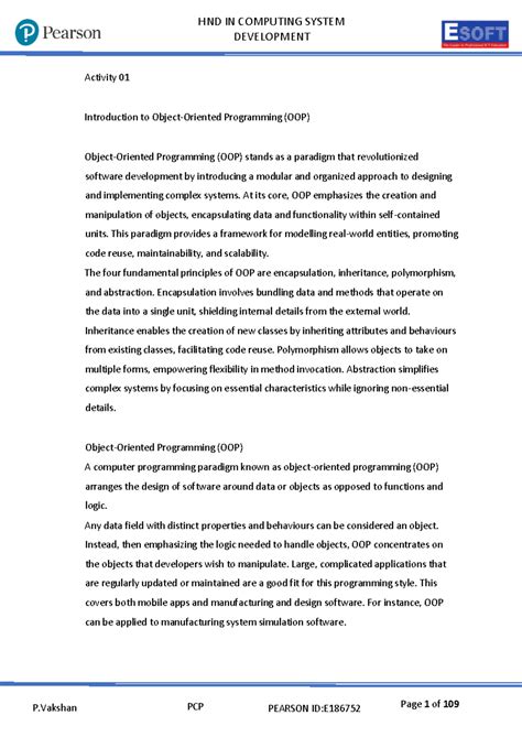 Ap Unit 20 Applied Programming And Design Principles Page 1 Of 109