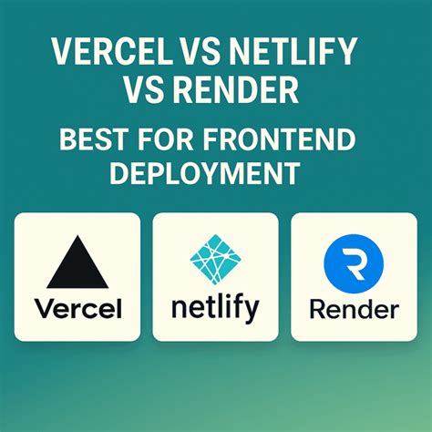 Vercel Vs Netlify Vs Render 2025 Best Frontend Deployment Platform