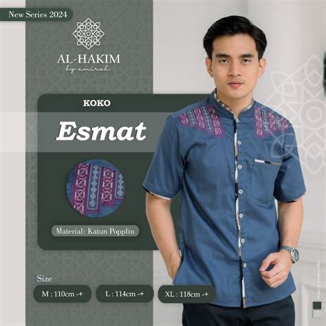 Jual Koko Al Hakim Baju Koko Pria Dewasa Lengan Pendek Seri 2024 Mazen