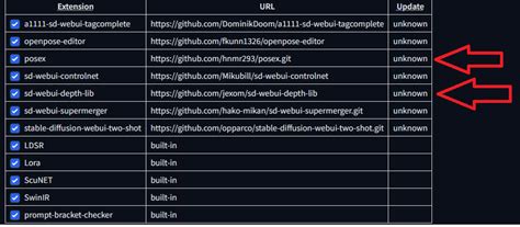 Extensions Posex And Deph Library Dont Appears In The Webui R