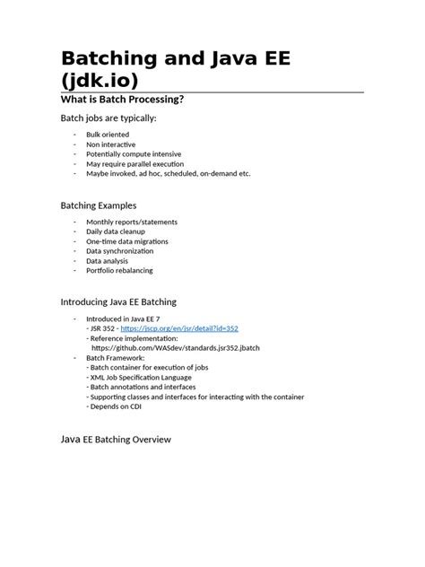Batching And Java Ee Pdf