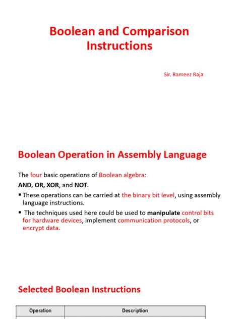 Flow Control Instructions Pdf Bit Arithmetic