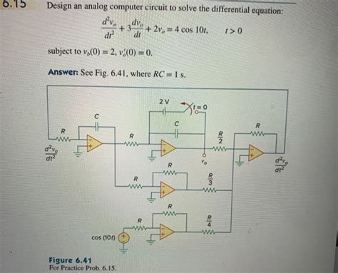 solved 6 15 design an analog computer circuit to solve the