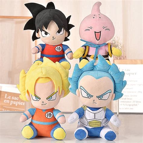 20cm Dragonball Plush Toys Super Saiyan Goku Vegetacartoon Figure