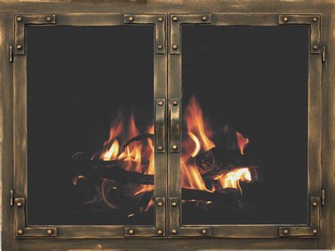 Old World Custom Size Fireplace Doors