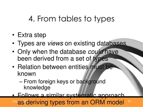 Ppt Between Types And Tables Generic Mapping Between Relational Databases And Data Structures