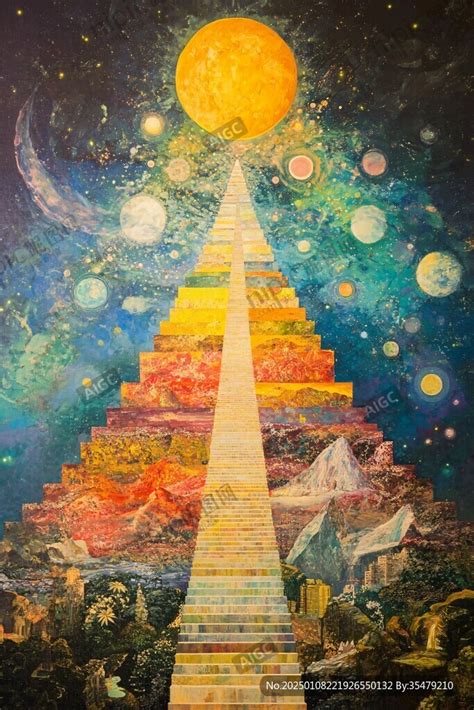 Ai创作图星月河幻想插画 超现实主义绘画 另一个维度之门 星辰神殿 神奇的现实主义 虚浮的世界绘画 超现实主义油画 科幻油画油彩 神奇的图片 超现实世界 宇宙星宇道路 佛顶宫插画 超现实的世界