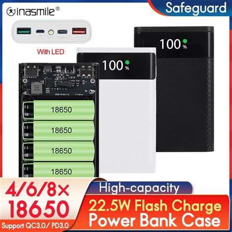 18650 배터리 Diy 파워 뱅크 케이스 충전 스토리지 박스 듀얼 Usb C 타입 배터리 홀더 박스 스마트폰용 Pd Qc30 급속 충전 5v Aliexpress