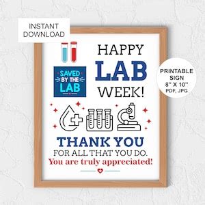 Lab Week Sign Printable Lab Week Decor Lab Week Poster Lab Week Gifts Lab Week Gift