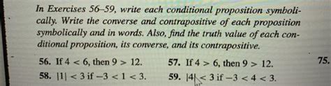 Solved In Exercises 56 59 Write Each Conditional