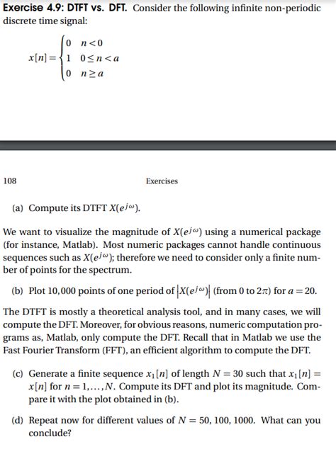 Solved Exercise Dtft Vs Dft Consider The Following Chegg