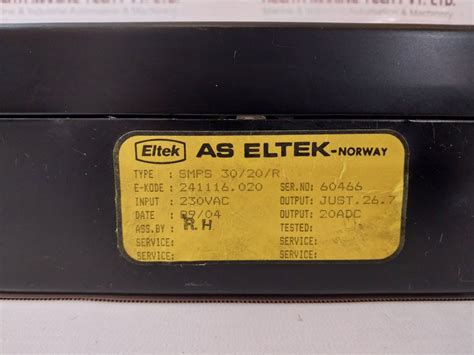 Aeliya Marine Tech Pvt Ltd Eltek Smps 600 Power Supply 230v