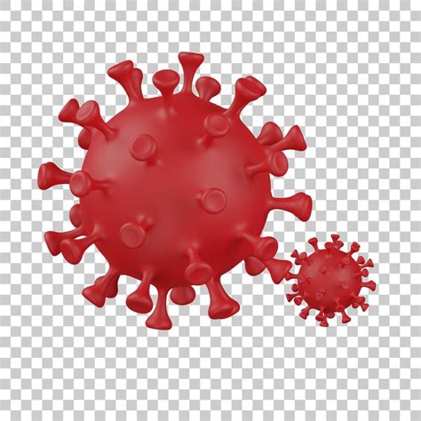 3d Render Virus Illustration Premium Psd