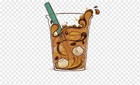 마시는 컵에 갈색 음료 아이스 커피 청량 음료 카페 Caffxe8 모카 아이스 커피 식품 차 커피 숍 Png Pngwing