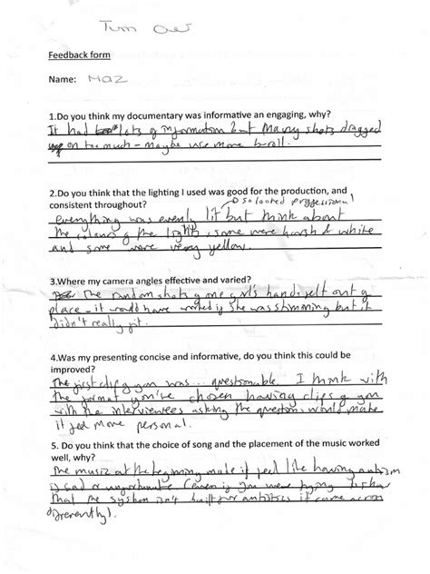 feedback forms pdf