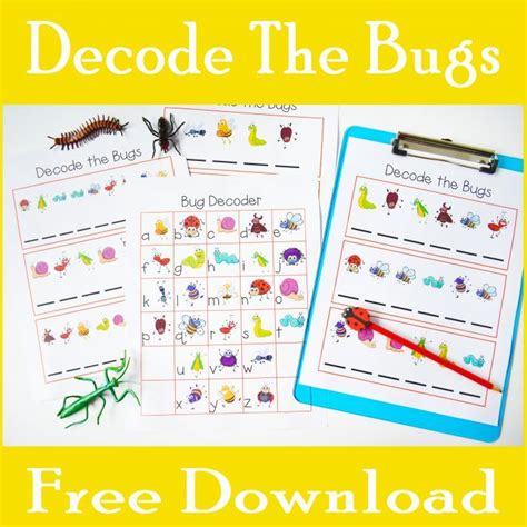 Secret Message Bug Decoder Printable Printables 4 Mom Secret
