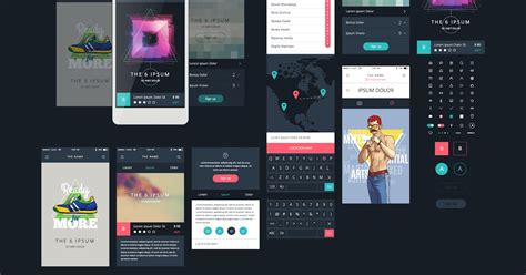 Vector Phone Gui Template Wireframe Ui Kit Graphic Templates Envato Elements