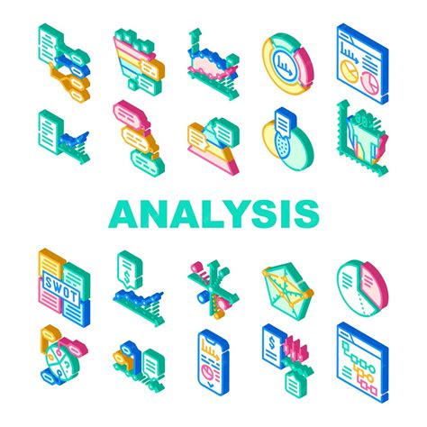Premium Vector Data Analysis Diagram Collection Icons Set Vector Financial And Swot Analysis