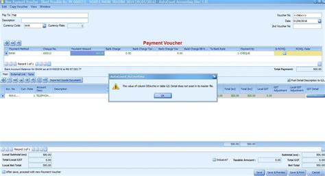 Troubleshooting Unable To Save A New Payment Voucher Autocount