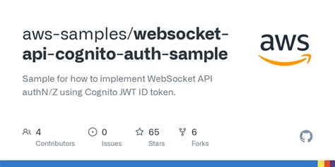 GitHub Aws Samples Websocket Api Cognito Auth Sample Sample For How