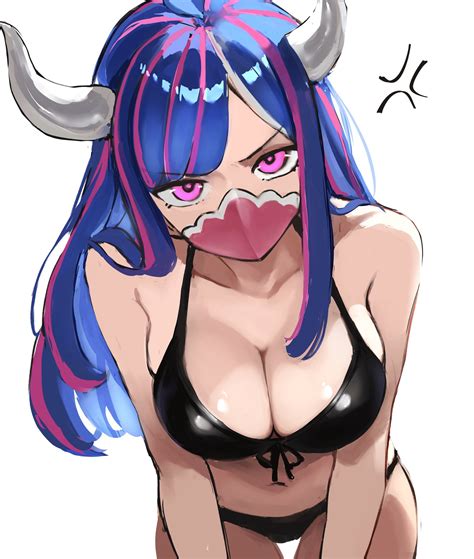 Ulti One Piece One Piece Highres Tagme Anger Vein Angry Bikini Black Bikini Blue Hair