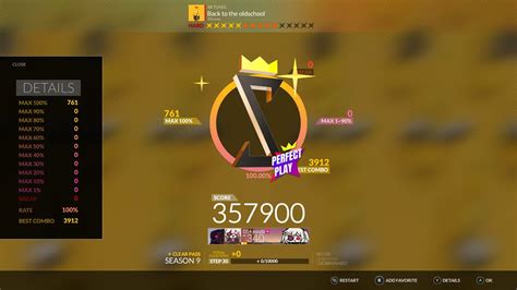 [djmax Respect V] Back To The Oldschool 8b Hd 100 Perfect Play