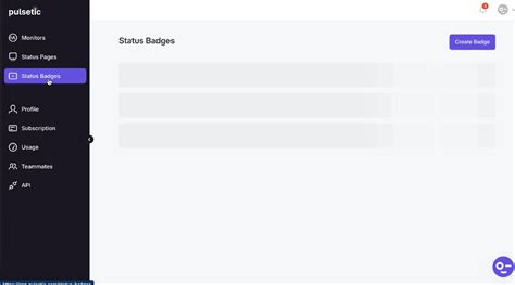 Status Badges Pulsetic Knowledge Base