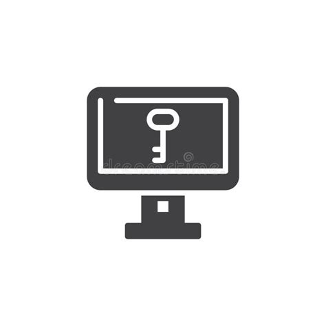 Computer Security Password Vector Icon Stock Vector Illustration Of