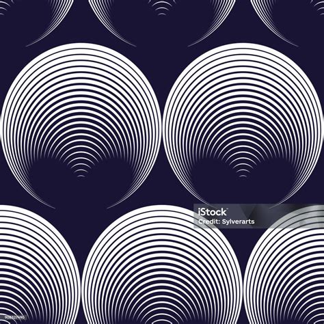 추상적인 기하학적 완벽 한 패턴 반복 끝 없는 벽지 일러스트 벡터 배경 기와 지붕 기와 이기 또는 물고기 Squama 모양 모티브 단일 색상 흑인과 백인 있습니다 패브릭