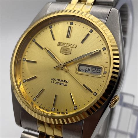 Vintage Seiko 5 Automatic 7009 Mens Two Tone Wristwatch Grailed