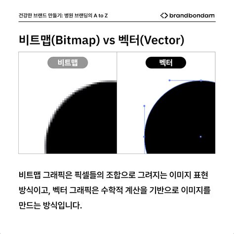병원 브랜딩의 A To Z 로고는 왜 ‘비트맵bitmap이 아닌 ‘벡터vector로 만들어야 할까 브랜드본담 칼럼