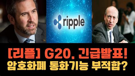 리플 코인 암호화폐가 통화기능으로 부적합하다고 G20에 정식보고서 제출된 상황 지금빨리보셔야합니다 리플목표가 리플호재 리플전망 리플코인목표가 리플코인