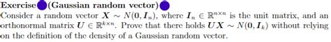 Solved Exercise Gaussian Random Vector Consider A Random