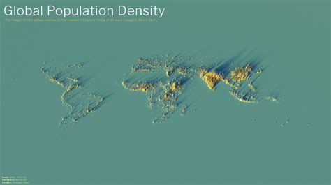 Mapa 3d Los Centros De Densidad Poblacional Más Grandes Del Mundo