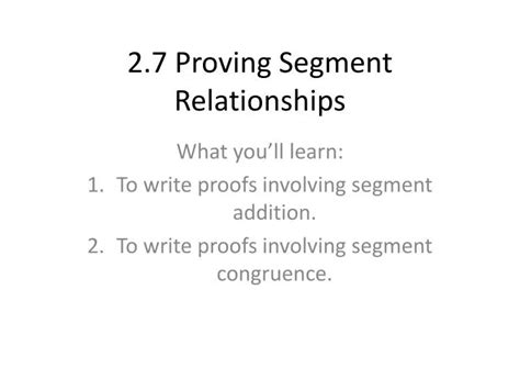 Ppt 27 Proving Segment Relationships Powerpoint Presentation Free Download Id4493100 Ppt 27 Proving Segment Relationships Powerpoint Presentation Free Download Id4493100