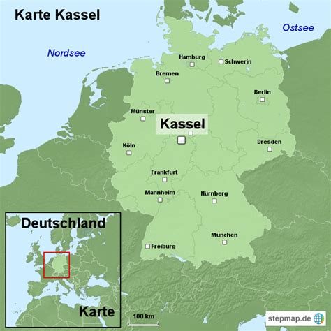 Karte Kassel Von Ortslagekarte Landkarte Für Deutschland