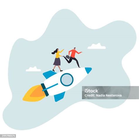 팀 방향 팀을 성공으로 이끄는 리더십 팀 생산성 향상 또는 성공을위한 혁신 파트너십 또는 성공 Startupbusiness Conceptflat 성격 개발에 대한 스톡 벡터