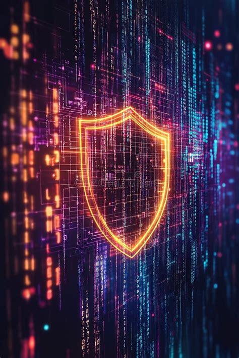 Neon Binary Code Dynamic Data Visualization Dark Abstract Technology