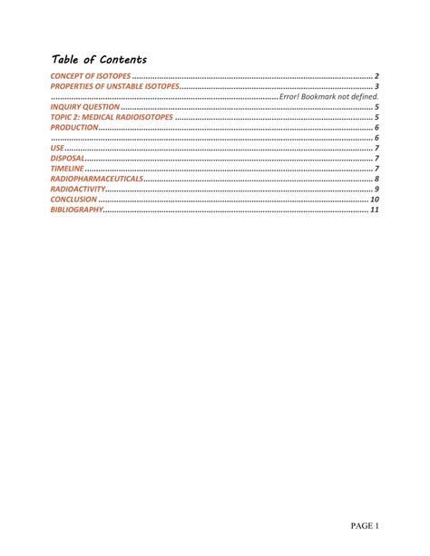 Depth Study Isotopes And Technetium 99 Chemistry Year 11 Hsc