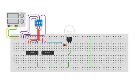 Circuit Design Parity Checker Tinkercad