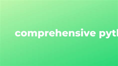 Solved Comprehensive Cheat Sheet In Python SourceTrail