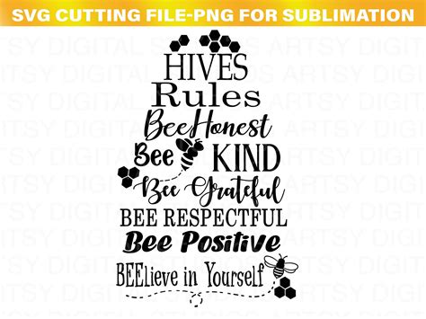 Honey Bee Svg Bee Png Honey Bee Svg Designs Bee Png Honey Etsy